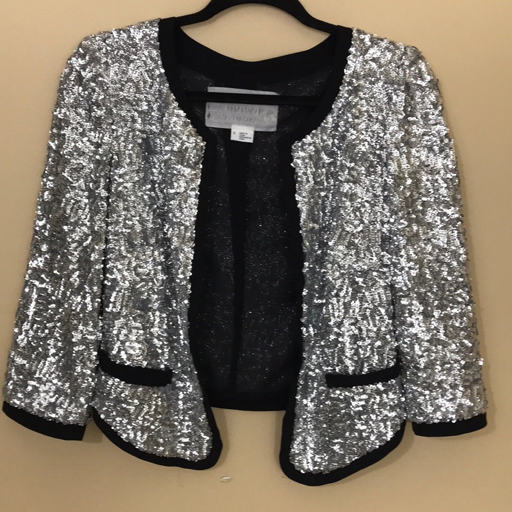 Cooperative By Uo Silver Sequin Jacket - Gem